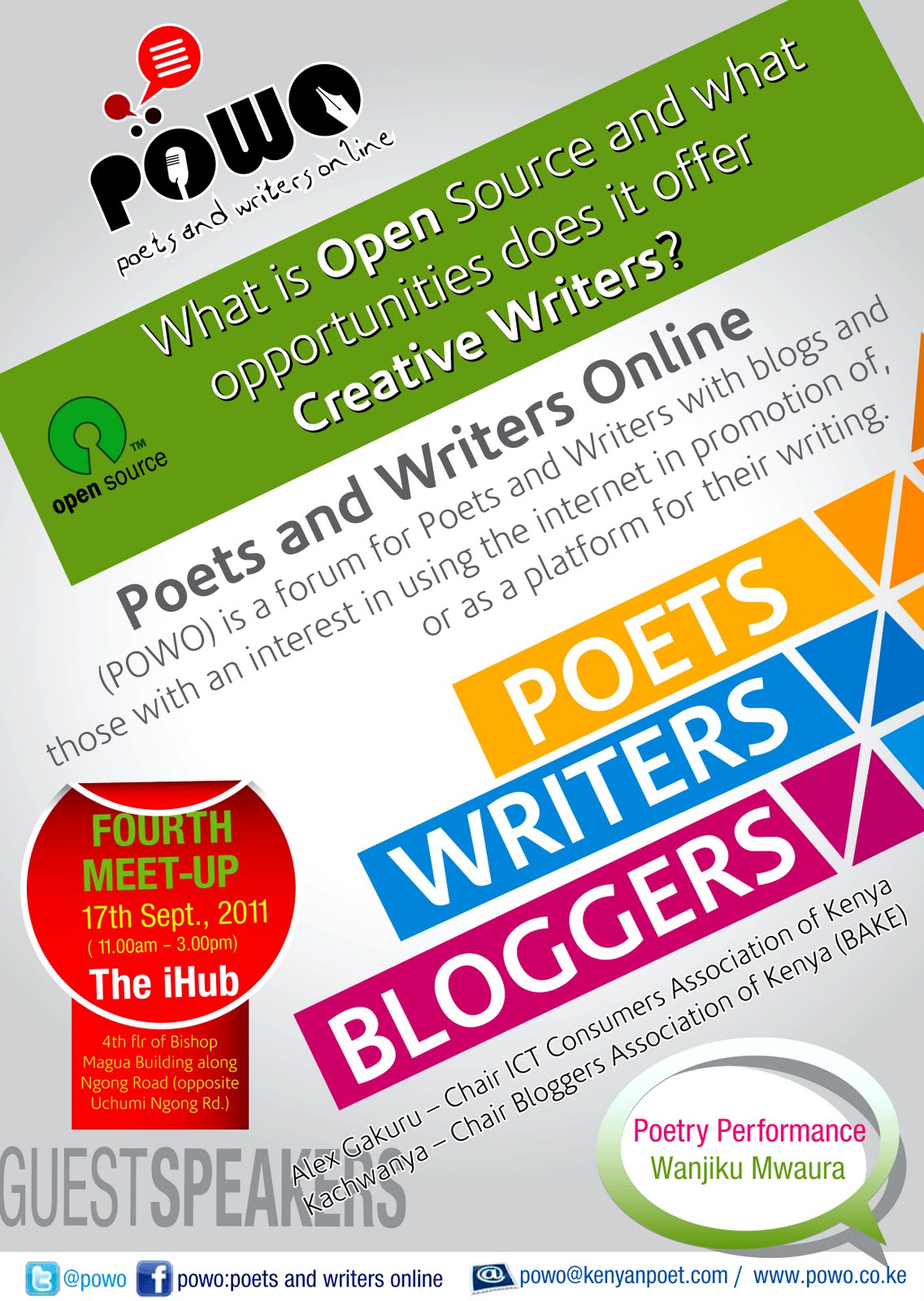 POWO September: Open Source Talk and Training Workshop – Kenyan Poet